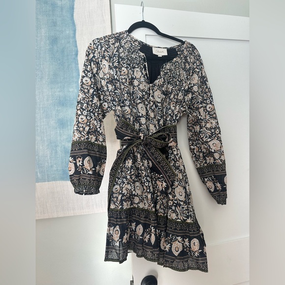 Cleobella | Dresses | Cleobella Long Sleeve Mini With Tie Belt | Poshmark